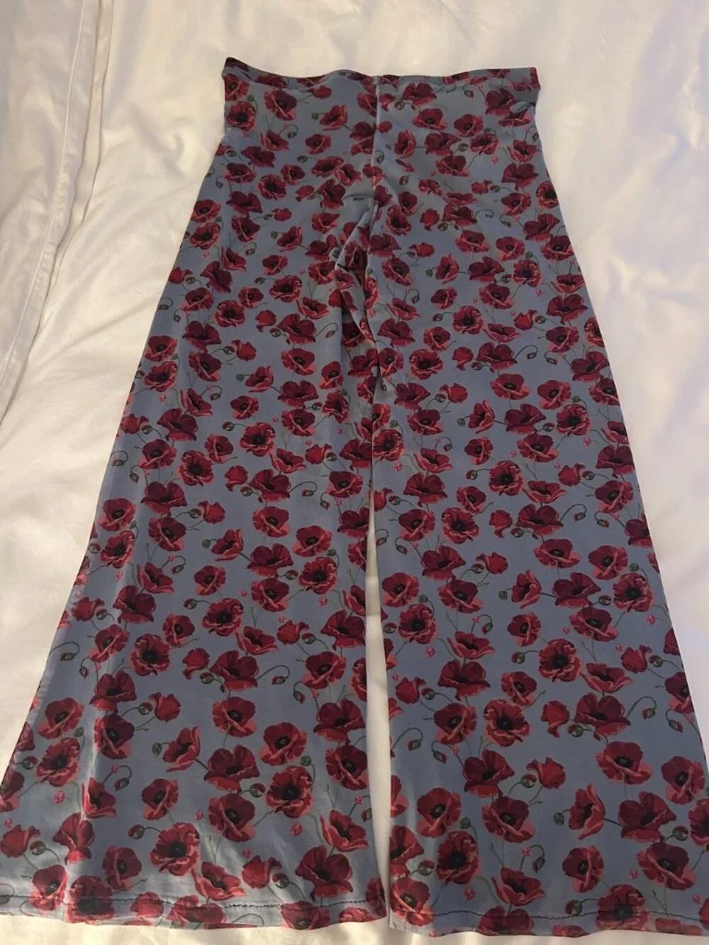 Pants & Jumpsuits | Luisa Meirelles Poppy Floral Wide Leg Palazzo Pants ...